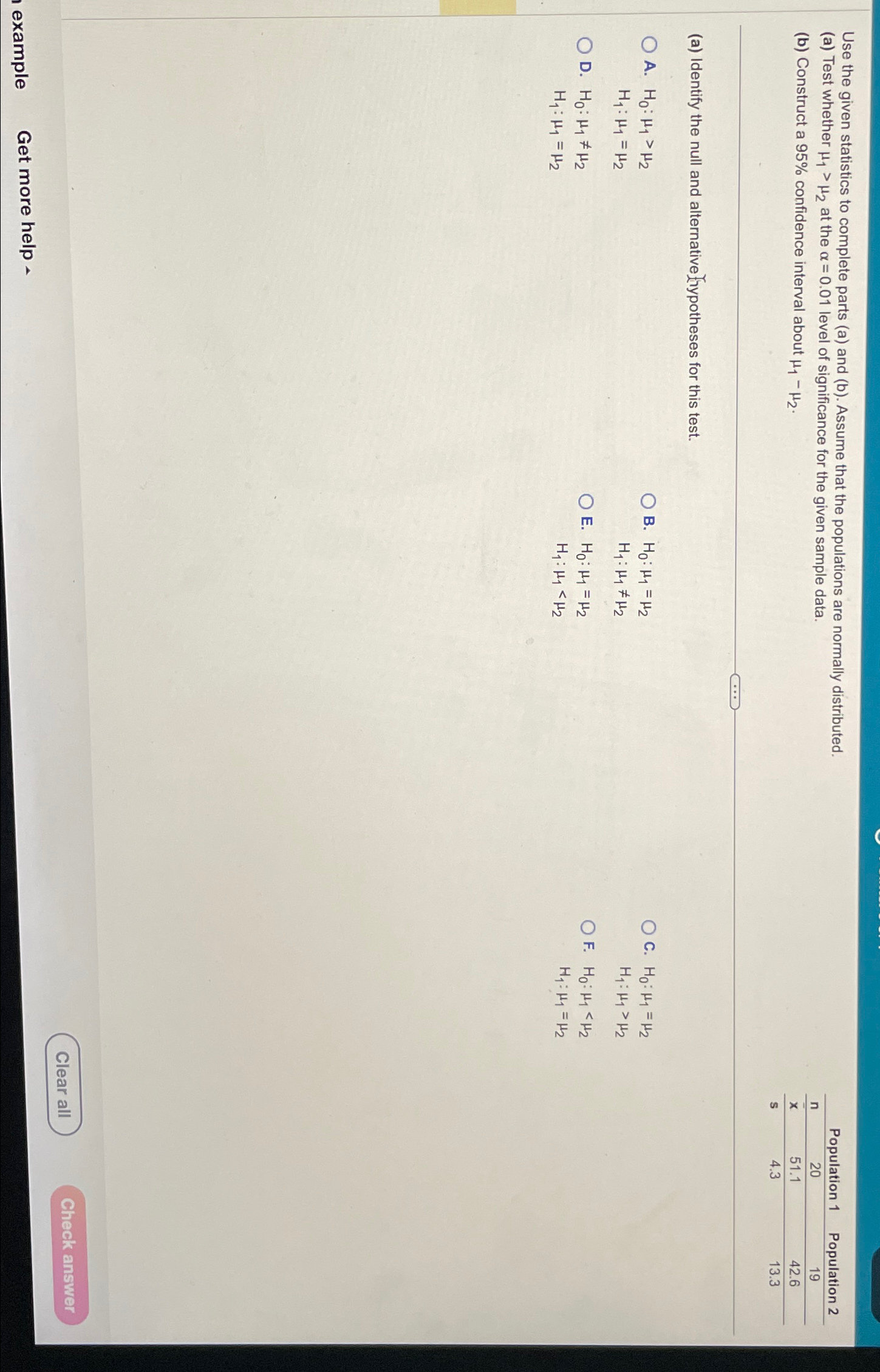 Solved Use the given statistics to complete parts (a) ﻿and | Chegg.com