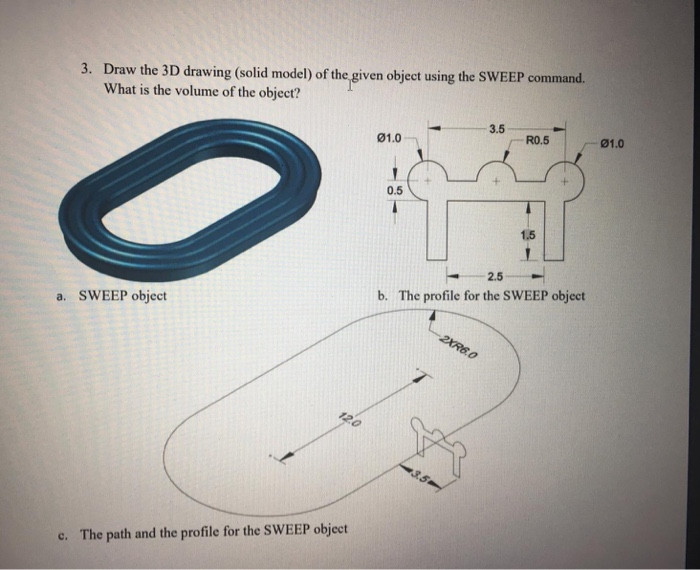 Solved how to do this drawing using solid model autocad step | Chegg.com