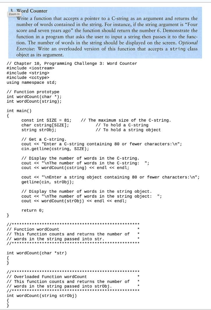 Solved help me write this program in c++ | Chegg.com