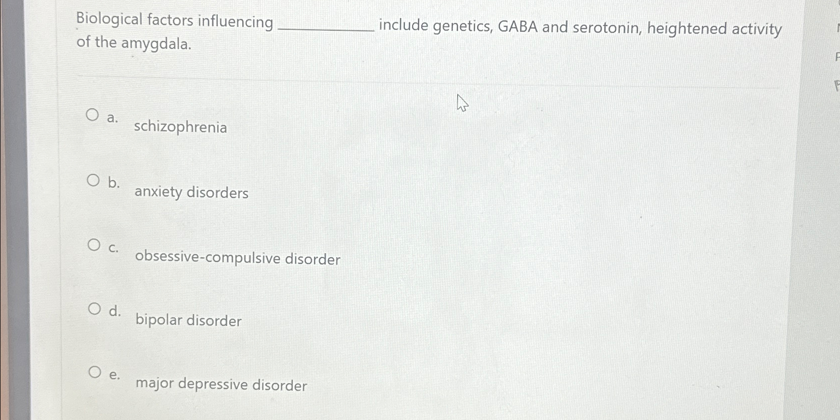 Solved Biological factors influencing of the | Chegg.com