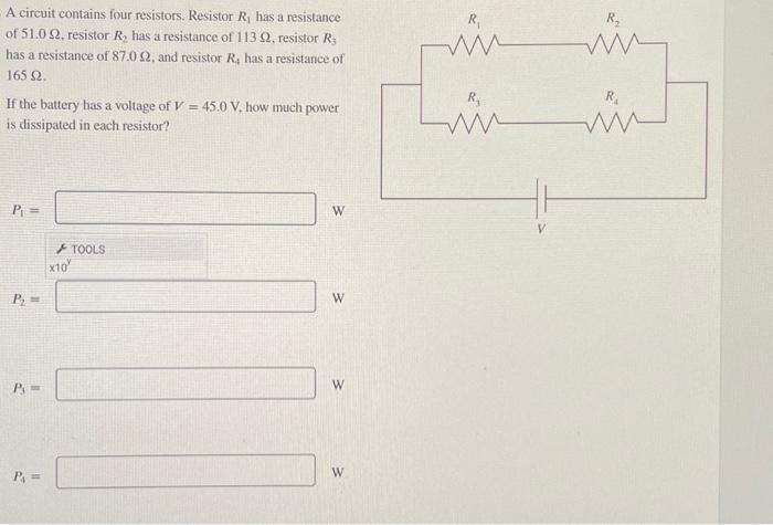 Solved A circuit contains four resistors. Resistor R1 has a | Chegg.com