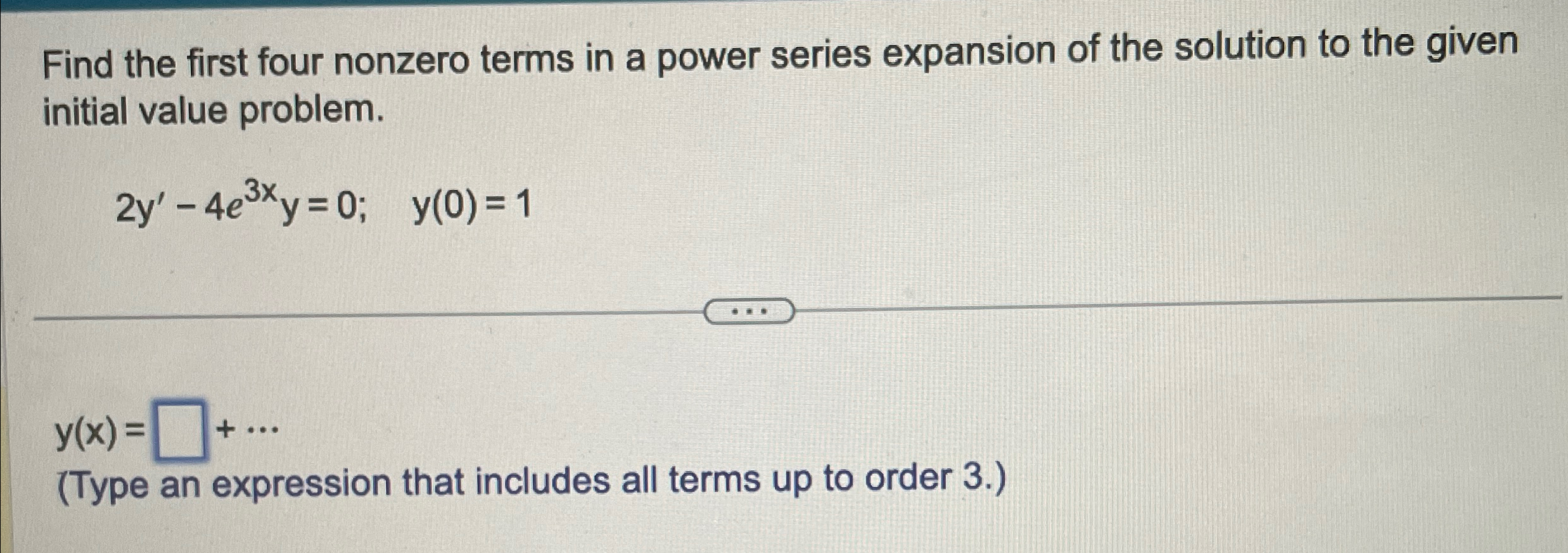Solved Find the first four nonzero terms in a power series | Chegg.com