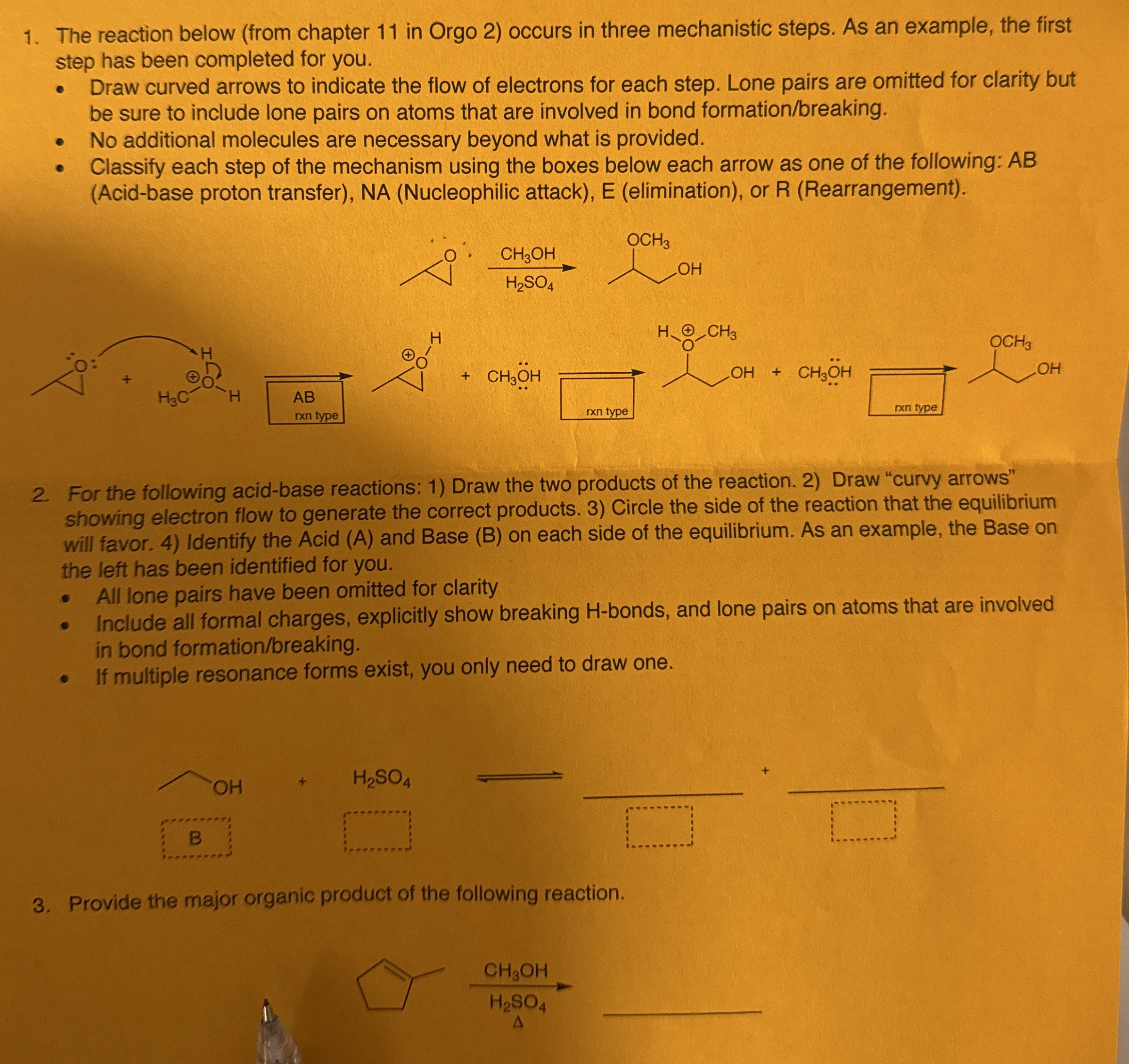 Solved The reaction below (from chapter 11 ﻿in Orgo 2) | Chegg.com