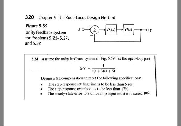 320 Chapter 5 The Root-Locus Design Method Figure | Chegg.com