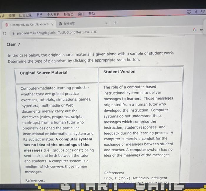 In the case below, the original source material is | Chegg.com