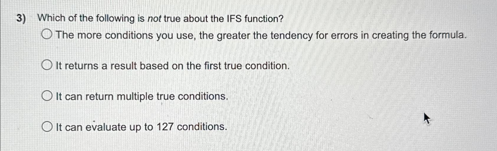 Solved Which of the following is not true about the IFS | Chegg.com