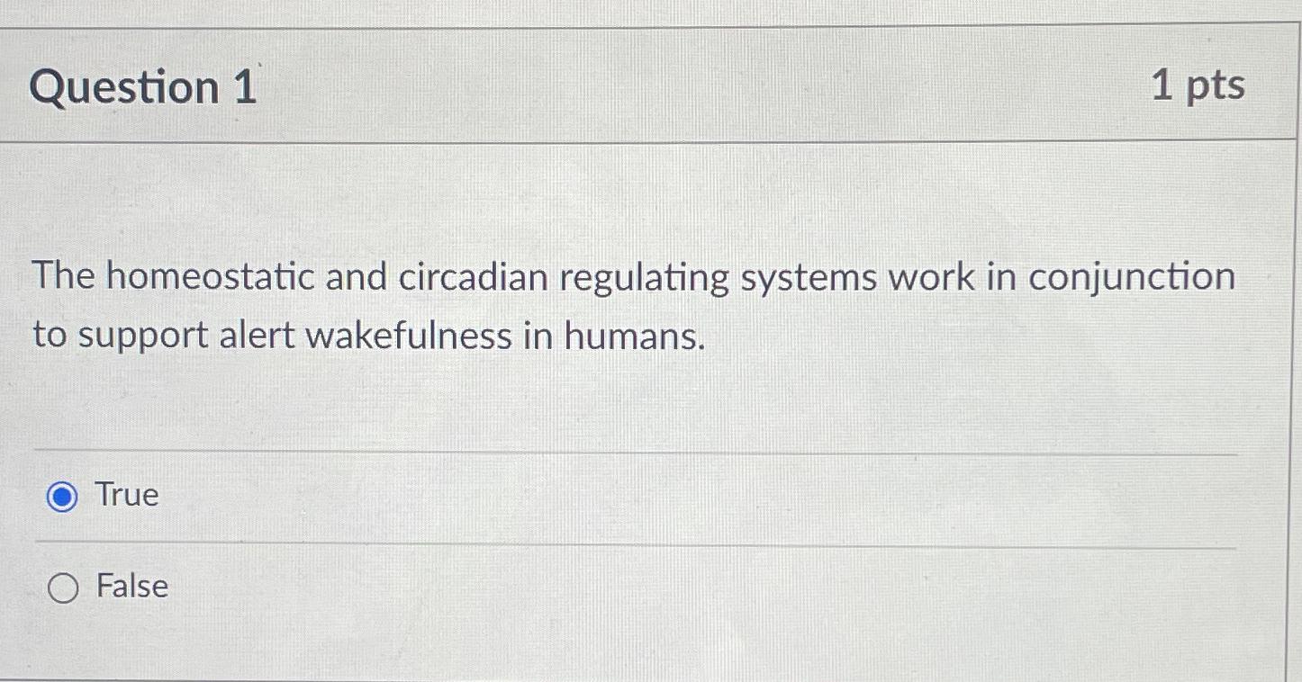 Solved Question 11 ﻿ptsThe homeostatic and circadian | Chegg.com