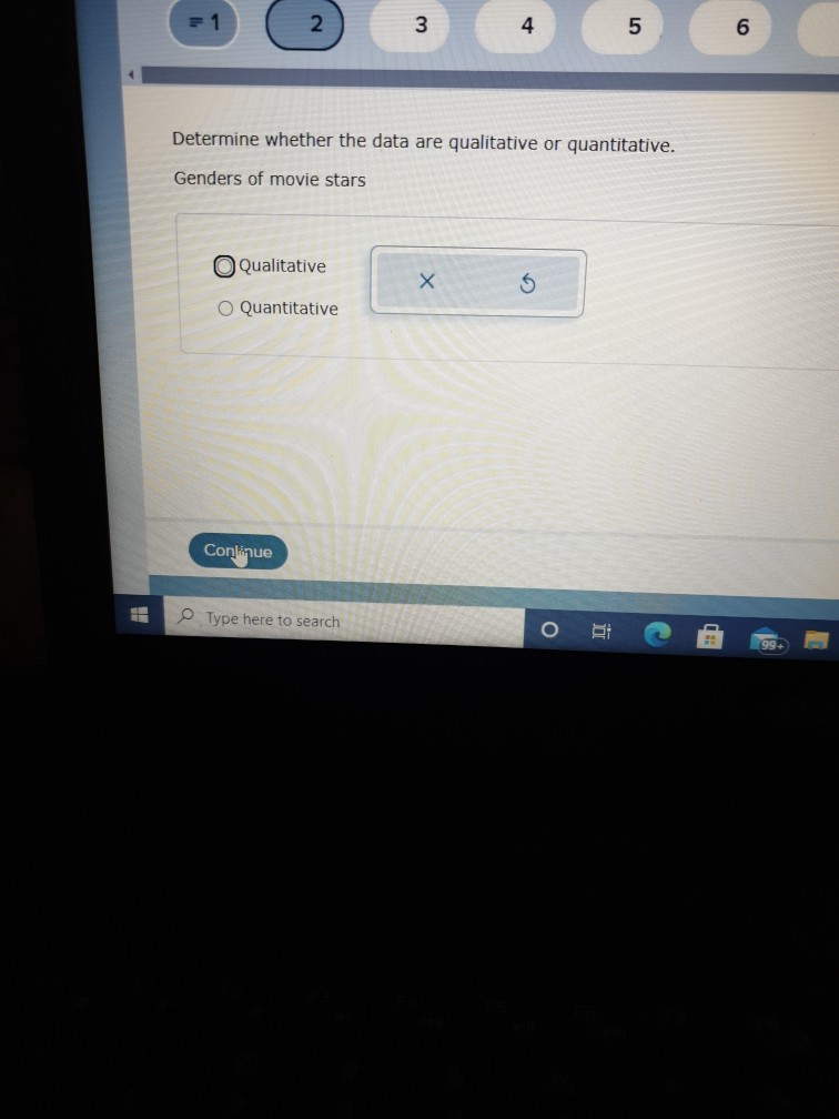 Solved F1 3 4 5 6 Determine whether the data are qualitative | Chegg.com