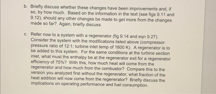2. Refer to Example 9.4, a simple gas turbine | Chegg.com