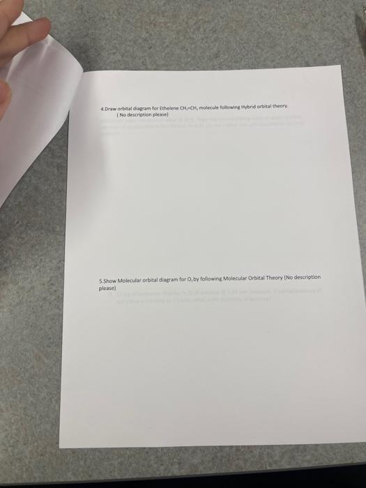 4.Draw arbital Eiaeram for Etheiene Cu,nCh, molecule | Chegg.com