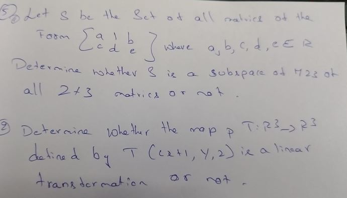 Solved Determine whether map t:R^3 -R^3 ﻿defined by | Chegg.com