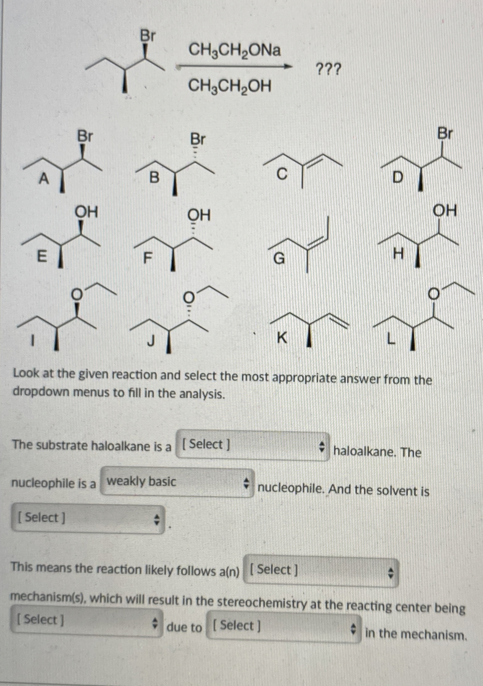 Solved obrace( CH3 CH2OH )BrCH3CH2ONa???Look at the given | Chegg.com