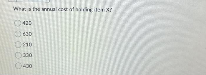 Solved Item X is a standard item stocked in a company's | Chegg.com