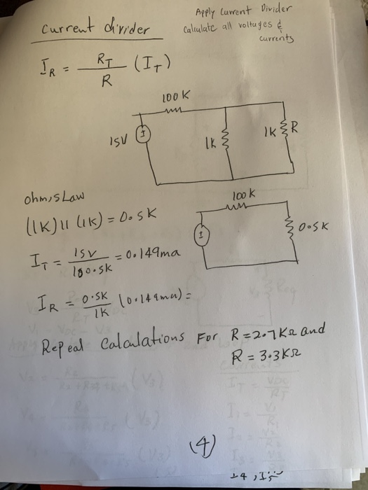 Solved Current divider Apply Current Divider Calculate all | Chegg.com