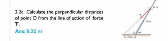 Solved 10m 2.2c Calculate the perpendicular distances of | Chegg.com
