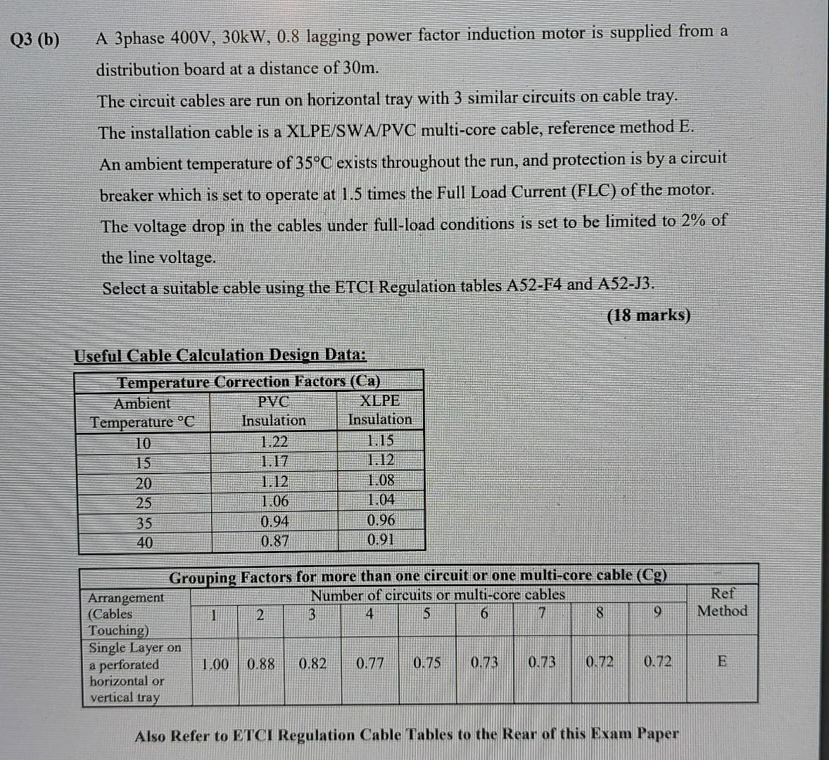 Solved A 3 phase 400 V,30 kW,0.8 lagging power factor | Chegg.com