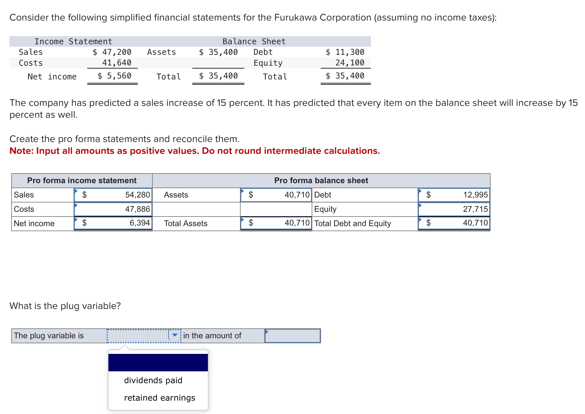 Solved The company has predicted a sales increase of 15 | Chegg.com