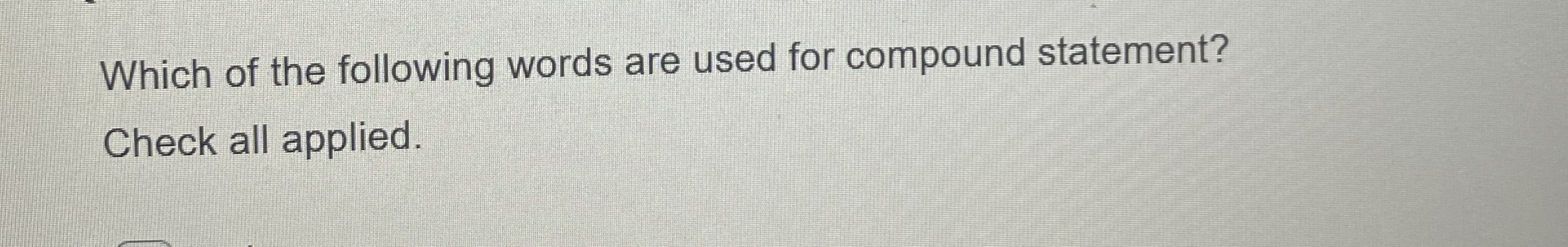 Solved Which of the following words are used for compound | Chegg.com