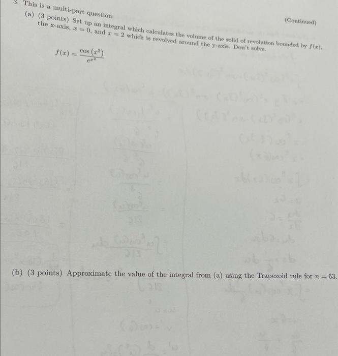 Solved (b) (3 points) Approximate the value of the integral | Chegg.com