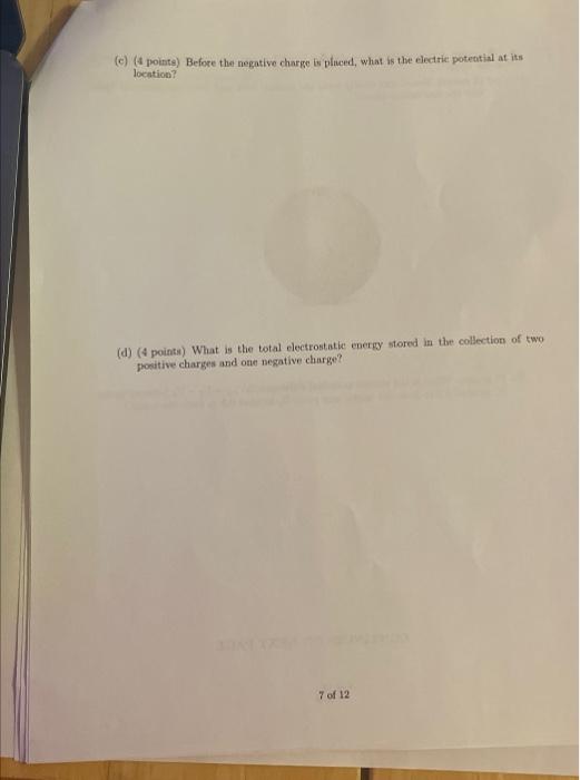 Solved 13. (16 points) Two identical positive charges of | Chegg.com