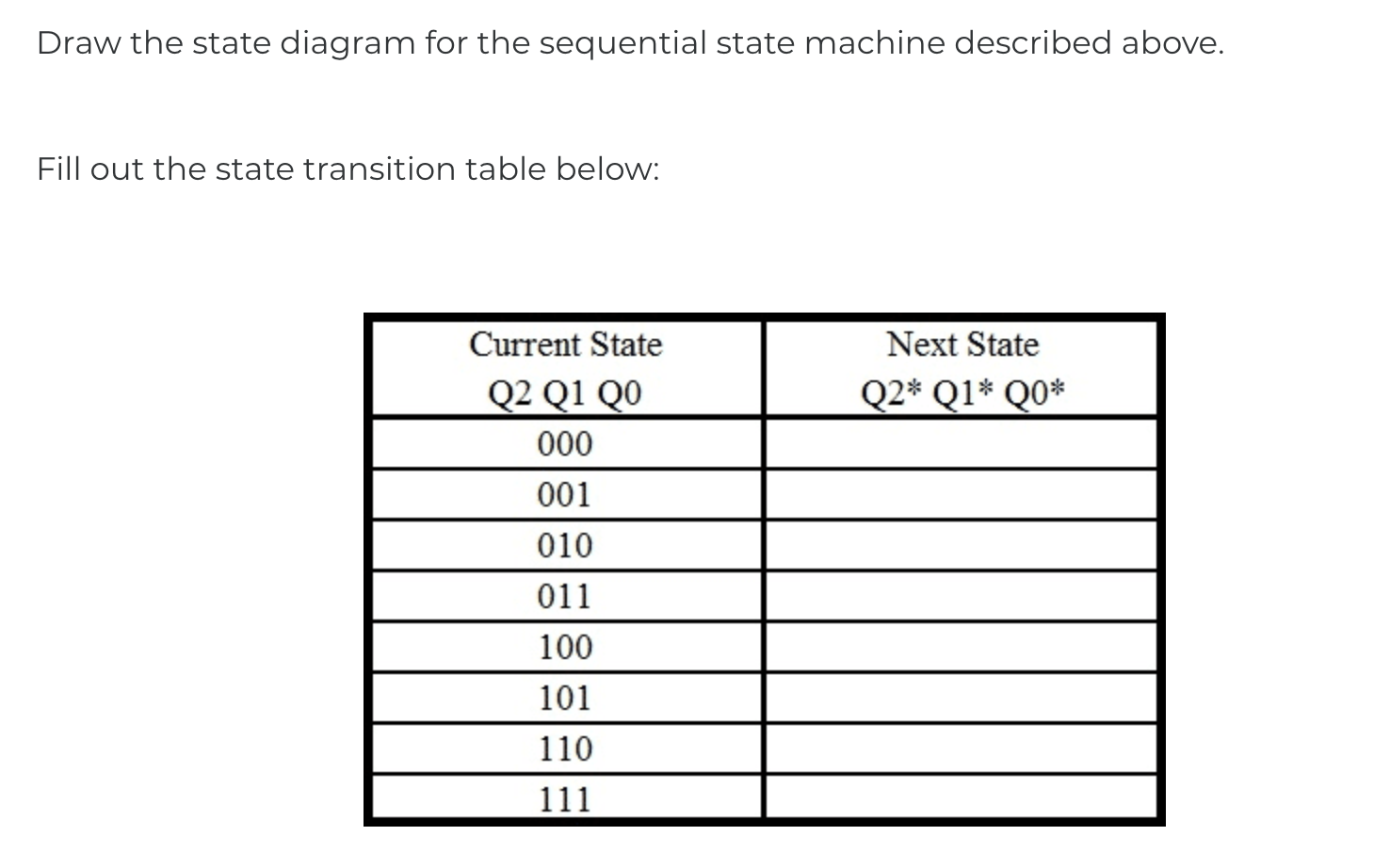 Draw the state diagram for the sequential state | Chegg.com