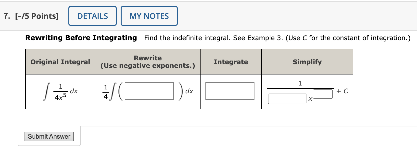 Solved 5 points Rewriting Before Integrating Find The