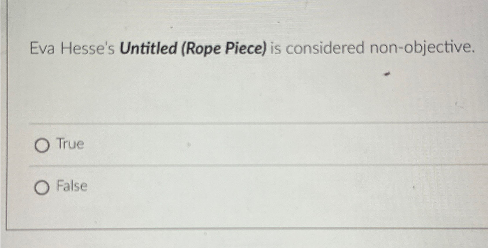 Solved Eva Hesse's Untitled (Rope Piece) ﻿is considered | Chegg.com