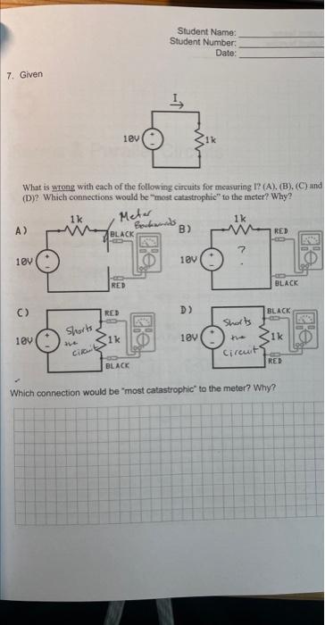 Solved What is wrong with each of the following circuits for | Chegg.com