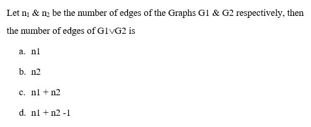 Solved Let n1&n2 ﻿be the number of edges of the Graphs G1&G2 | Chegg.com
