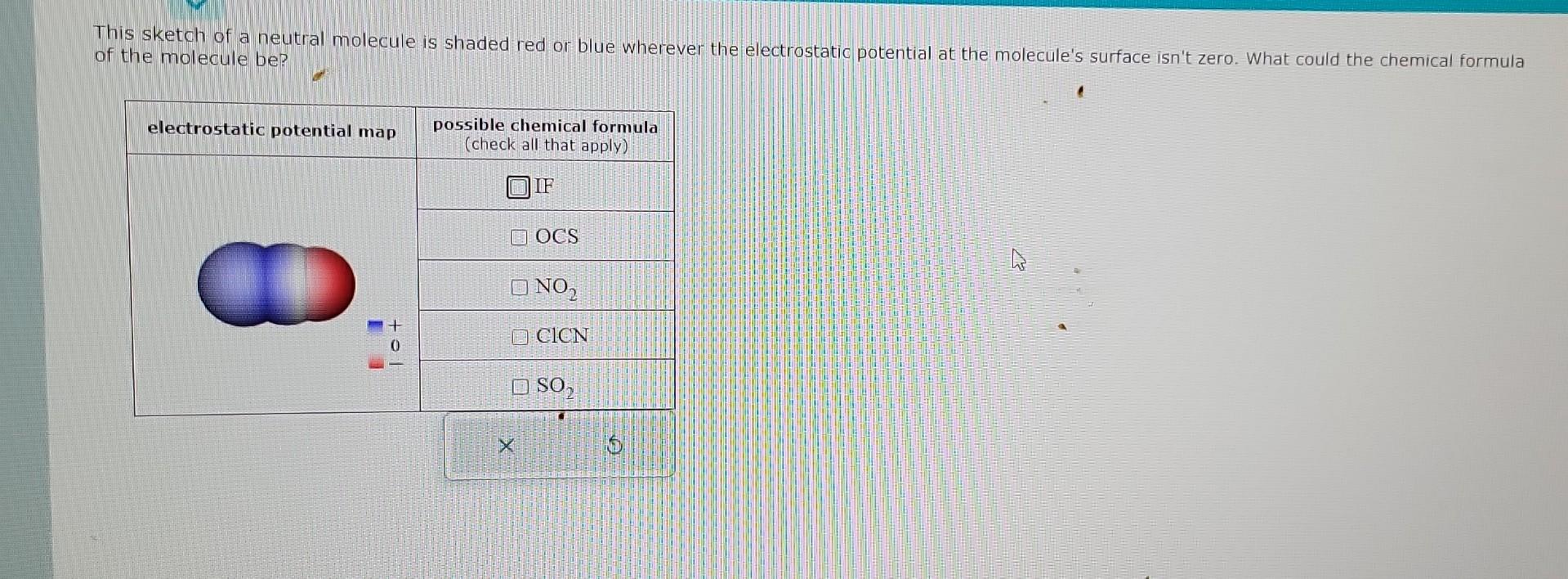 Solved This sketch of a neutral molecule is shaded red or | Chegg.com