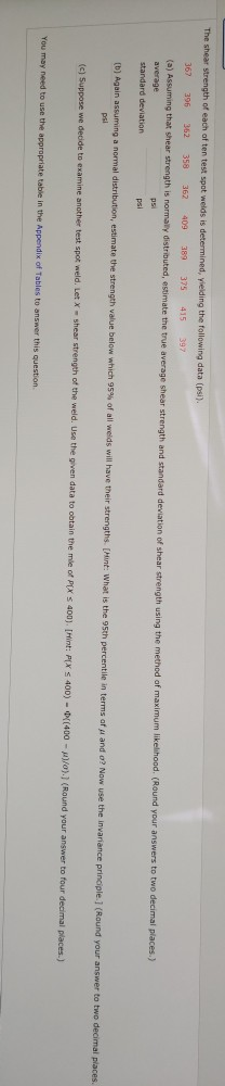 Solved propriate table in the Appendix of Tables to answert | Chegg.com