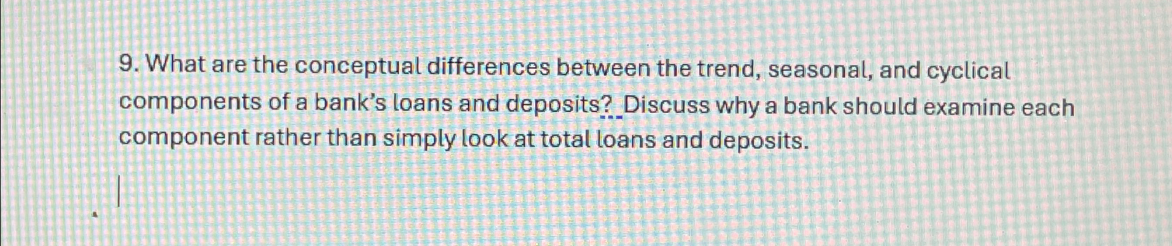 Solved What are the conceptual differences between the | Chegg.com