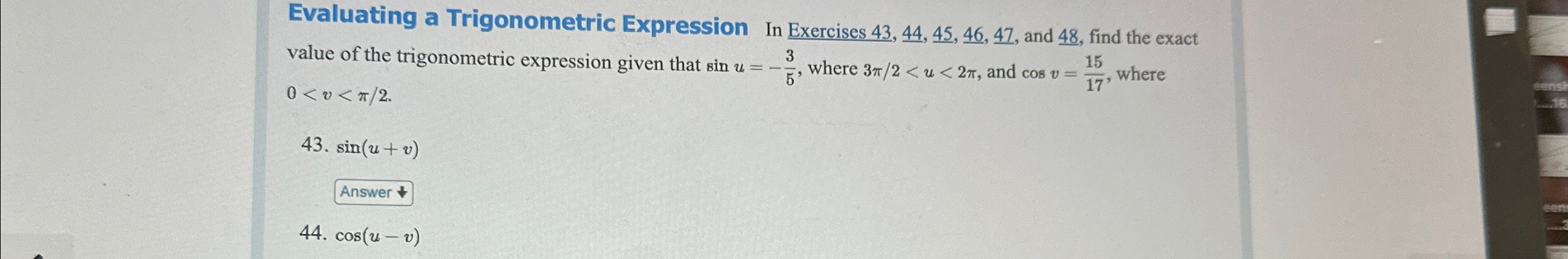 Solved Evaluating a Trigonometric Expression In Exercises | Chegg.com