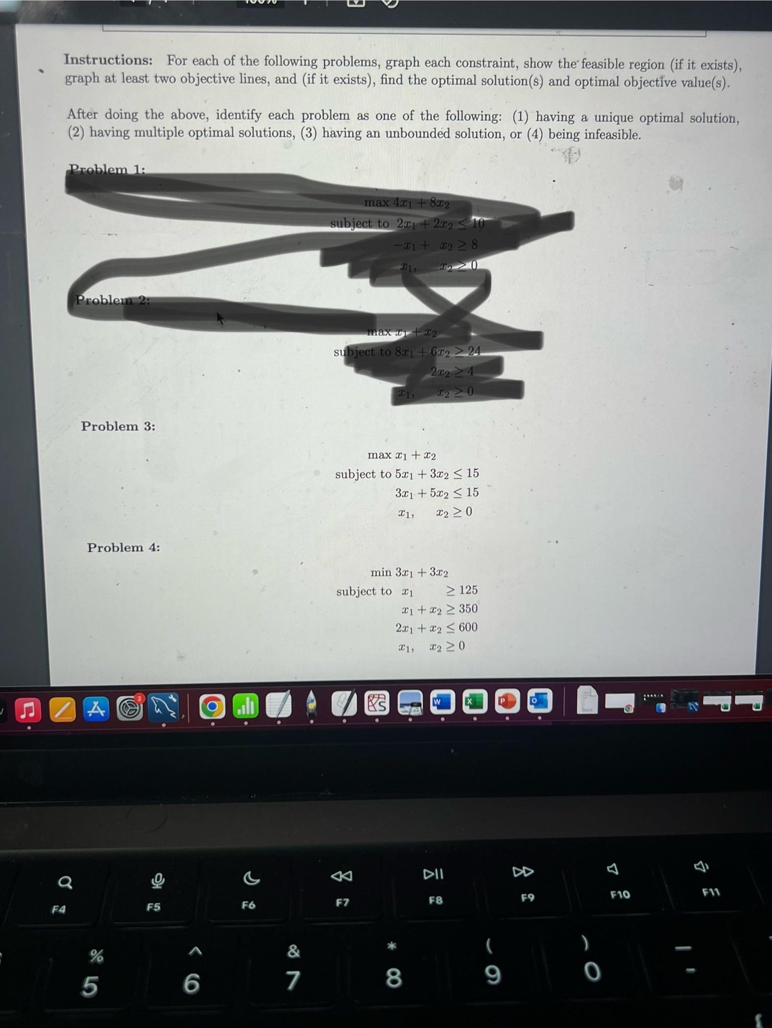 Instructions: For each of the following problems, | Chegg.com