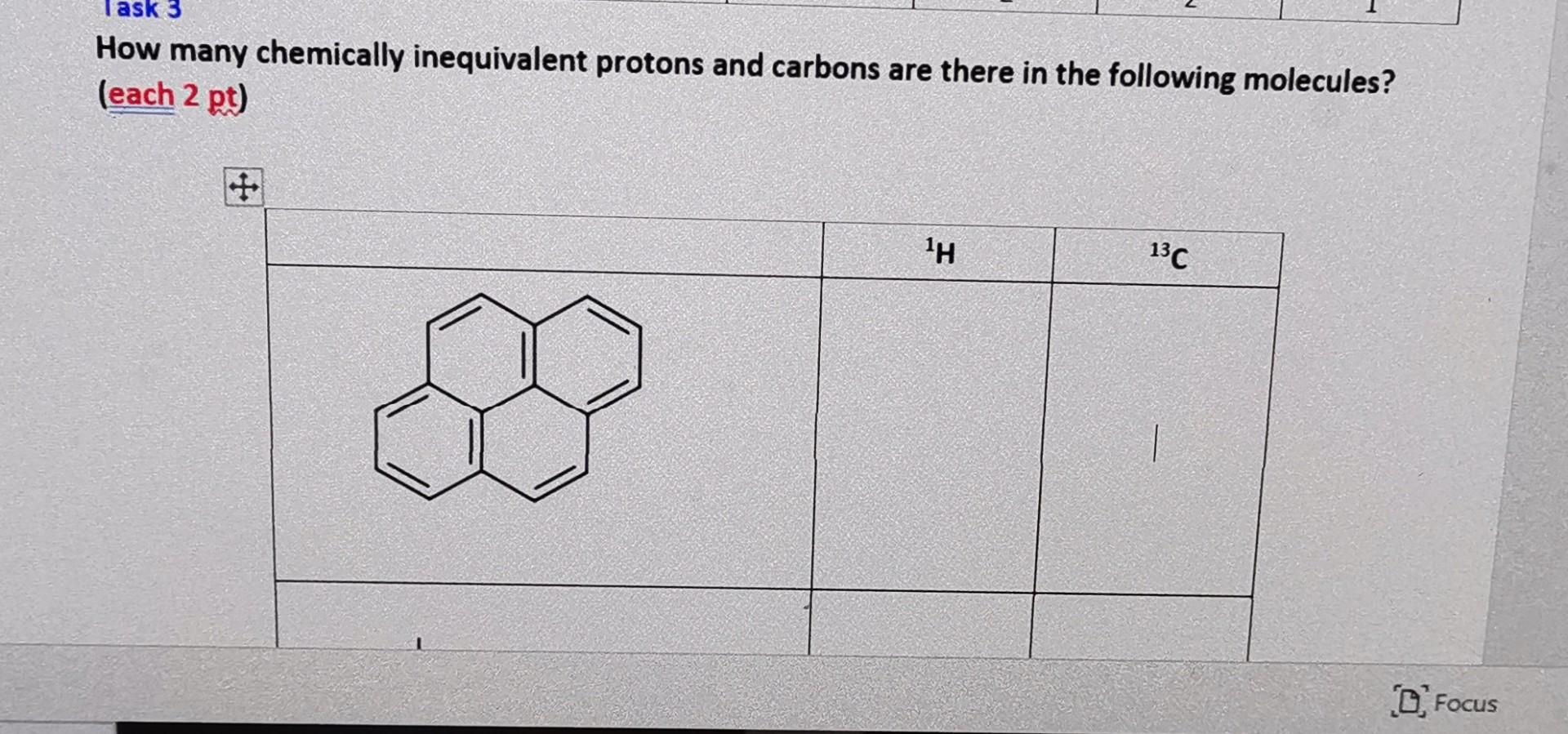 Solved Task 3 How many chemically inequivalent protons and | Chegg.com