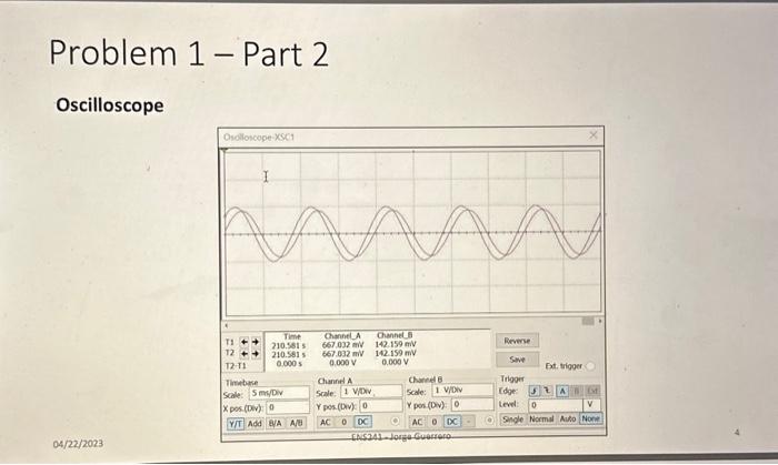 Solved 1. Plotting the circuit of Figure 1.Problem 1 - Part | Chegg.com