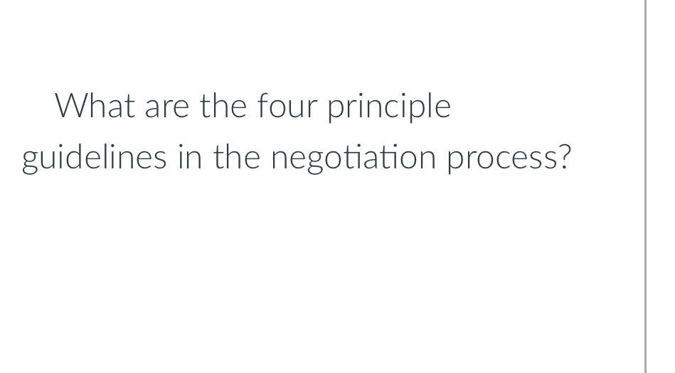 Solved What are the four principle guidelines in the | Chegg.com