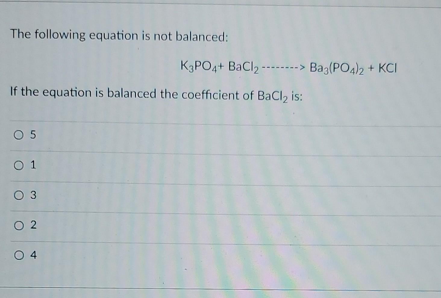 Solved The following equation is not balanced: K3PO4+ | Chegg.com