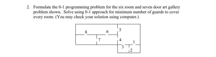 Solved 2. Formulate the 0-1 programming problem for the six | Chegg.com