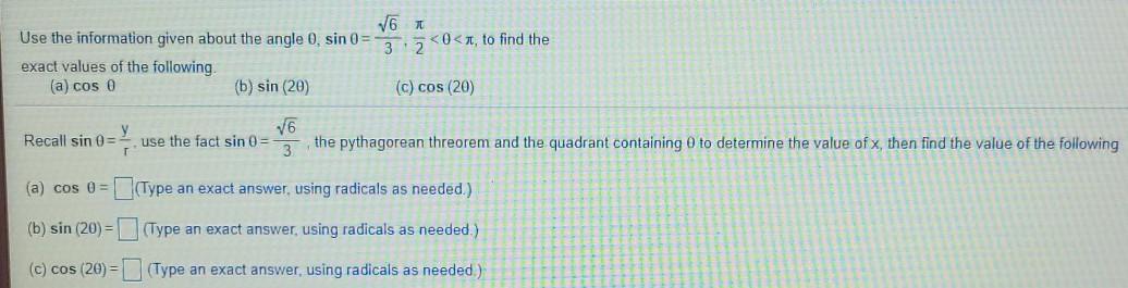 Solved √6 3.2 | Chegg.com