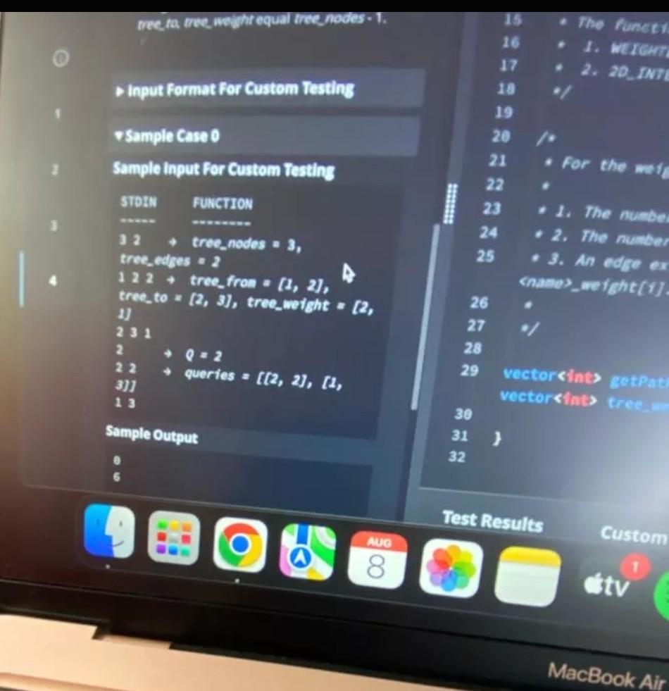 (1) Input Format For Custom Testing - Sample | Chegg.com