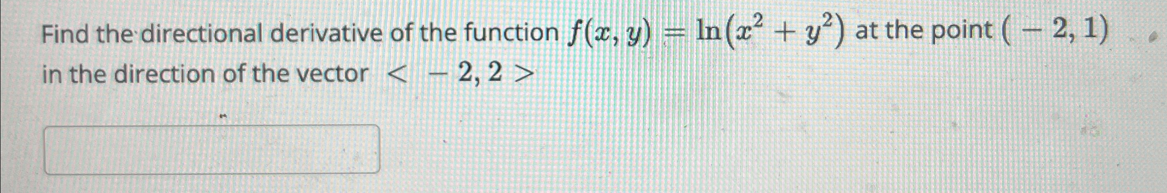 Solved Find the directional derivative of the function | Chegg.com