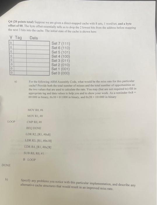 Q4 (20 points total) Suppose we are given a | Chegg.com