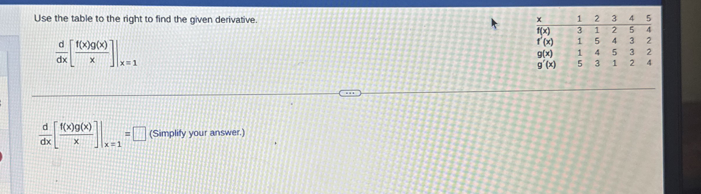Solved Use the table to the right to find the given | Chegg.com