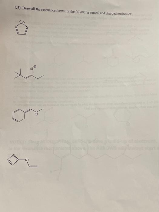 Solved Q2) Draw the MULTIPLE resonance forms for the | Chegg.com