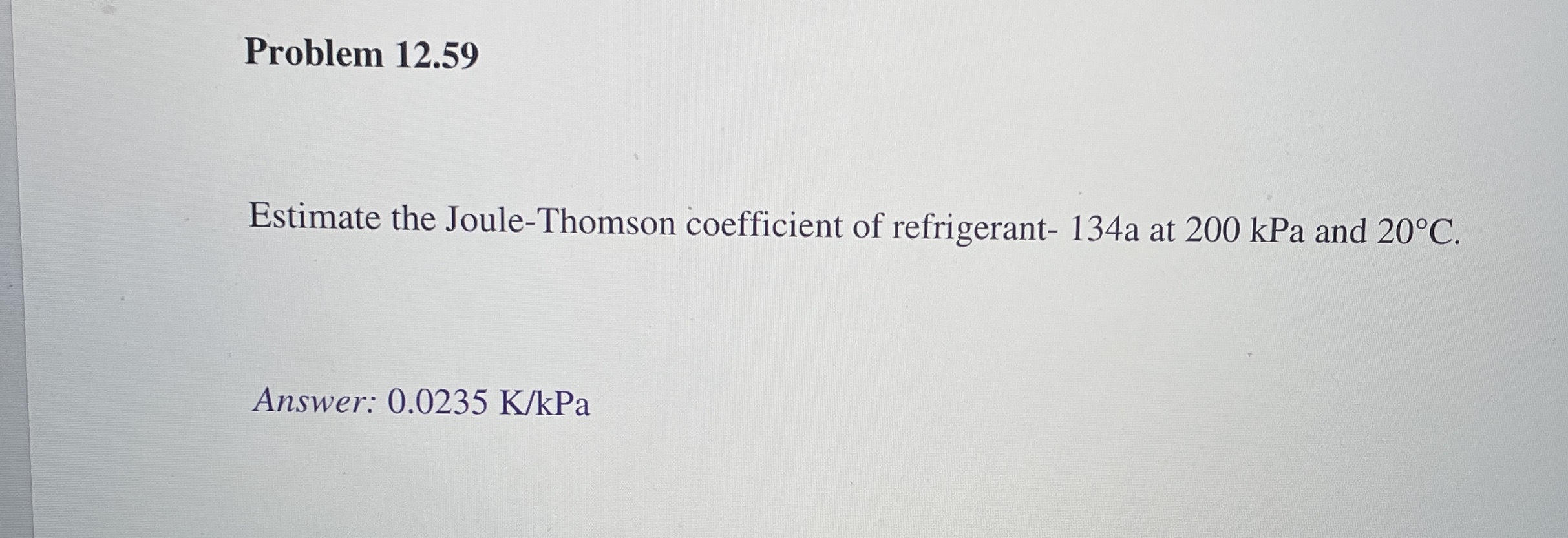 Solved Problem 12.59Estimate the Joule-Thomson coefficient | Chegg.com