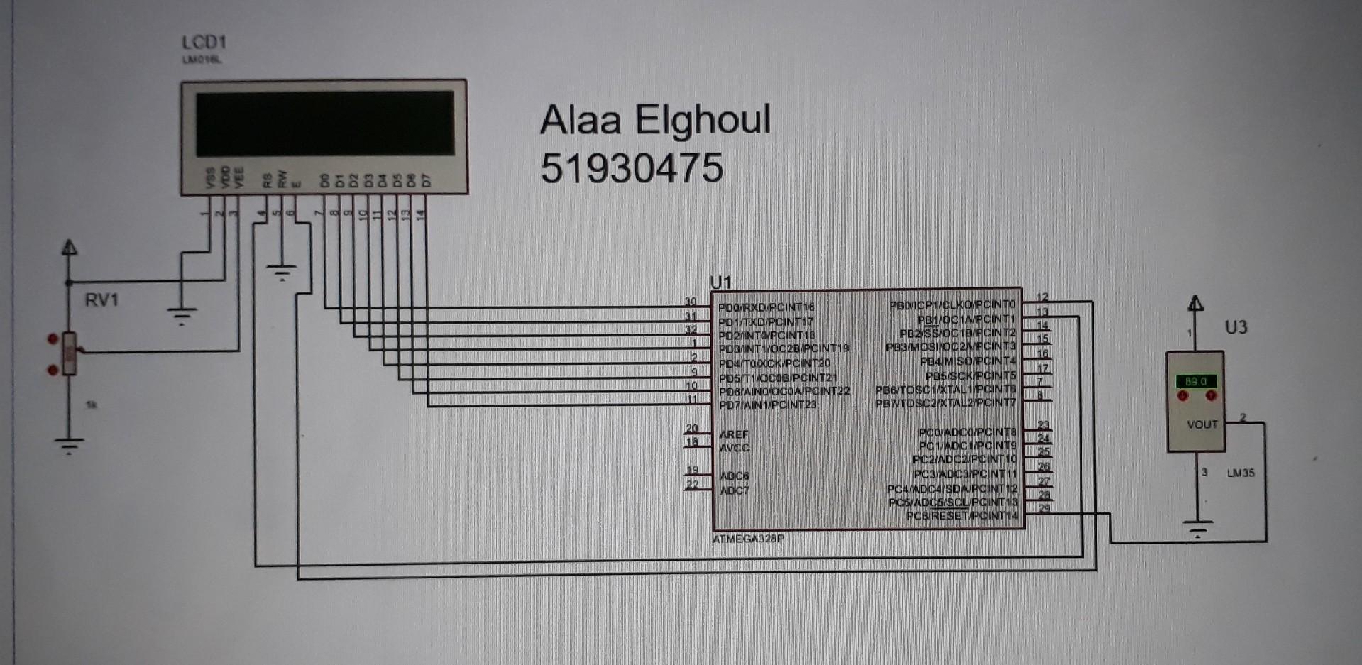 Solved hello I want a code for the circuit below (LM35 | Chegg.com
