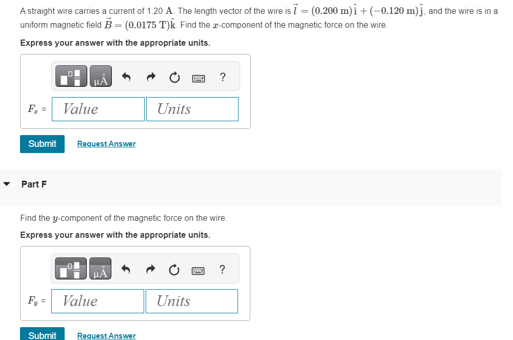 Solved A straight wire carries a current of 1.20A. ﻿The | Chegg.com