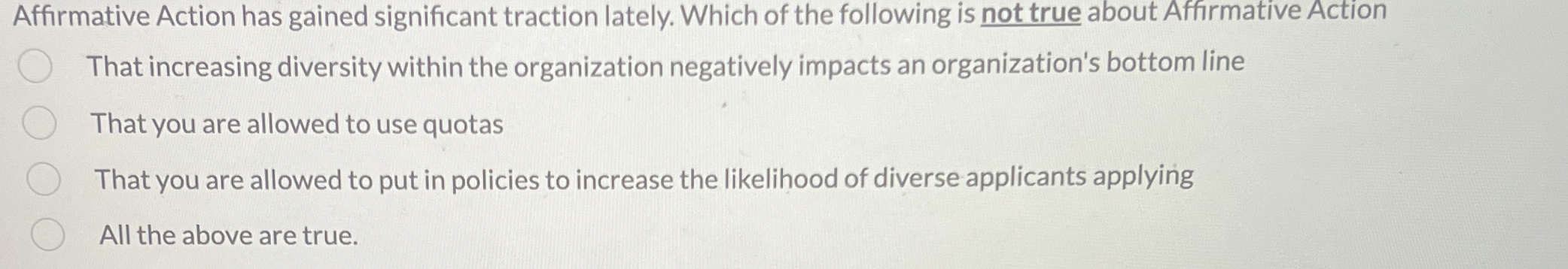 Solved Affirmative Action has gained significant traction | Chegg.com