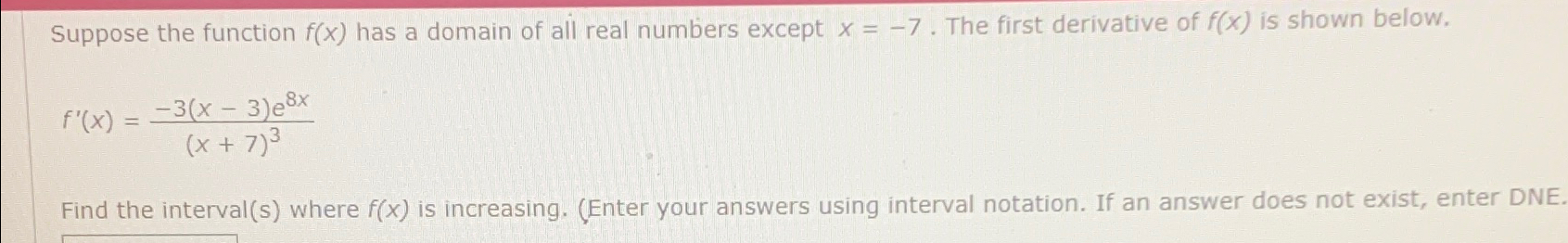 Solved Suppose the function f(x) ﻿has a domain of all real | Chegg.com